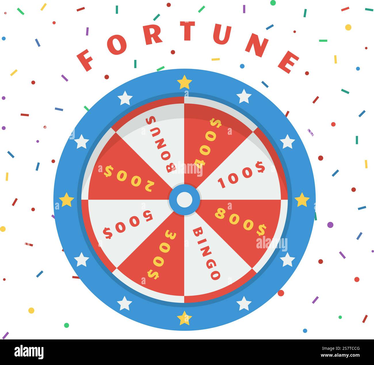 Fortune wheel logo poster casino wheels in falling confetti hi-res ...