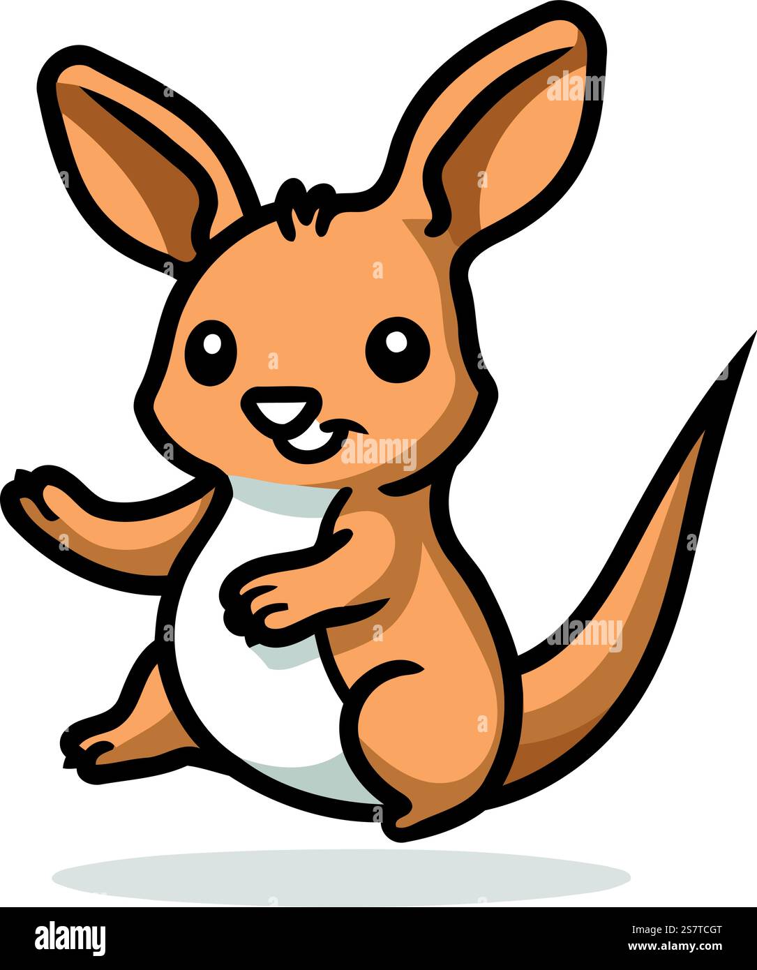 Kangaroo Cartoon Mascot Character Vector Illustration Design Stock ...