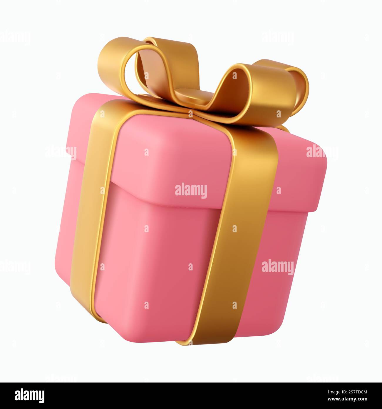 3d render gifts box isolated on white background. Holiday decoration ...