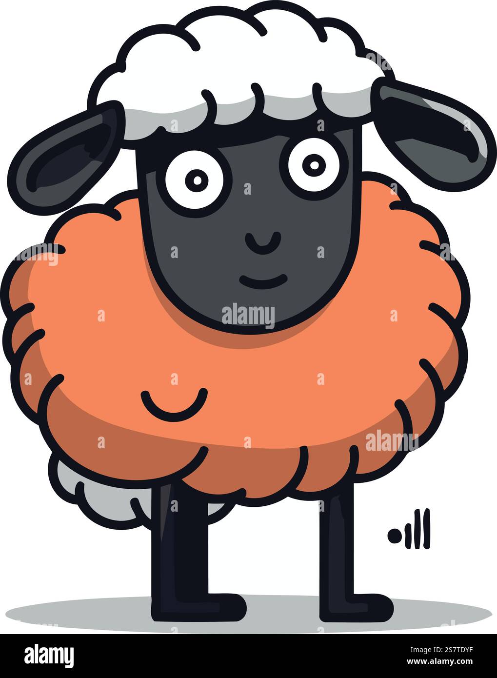 Sheep Cute Cartoon Mascot Character Vector Illustration Stock Vector ...