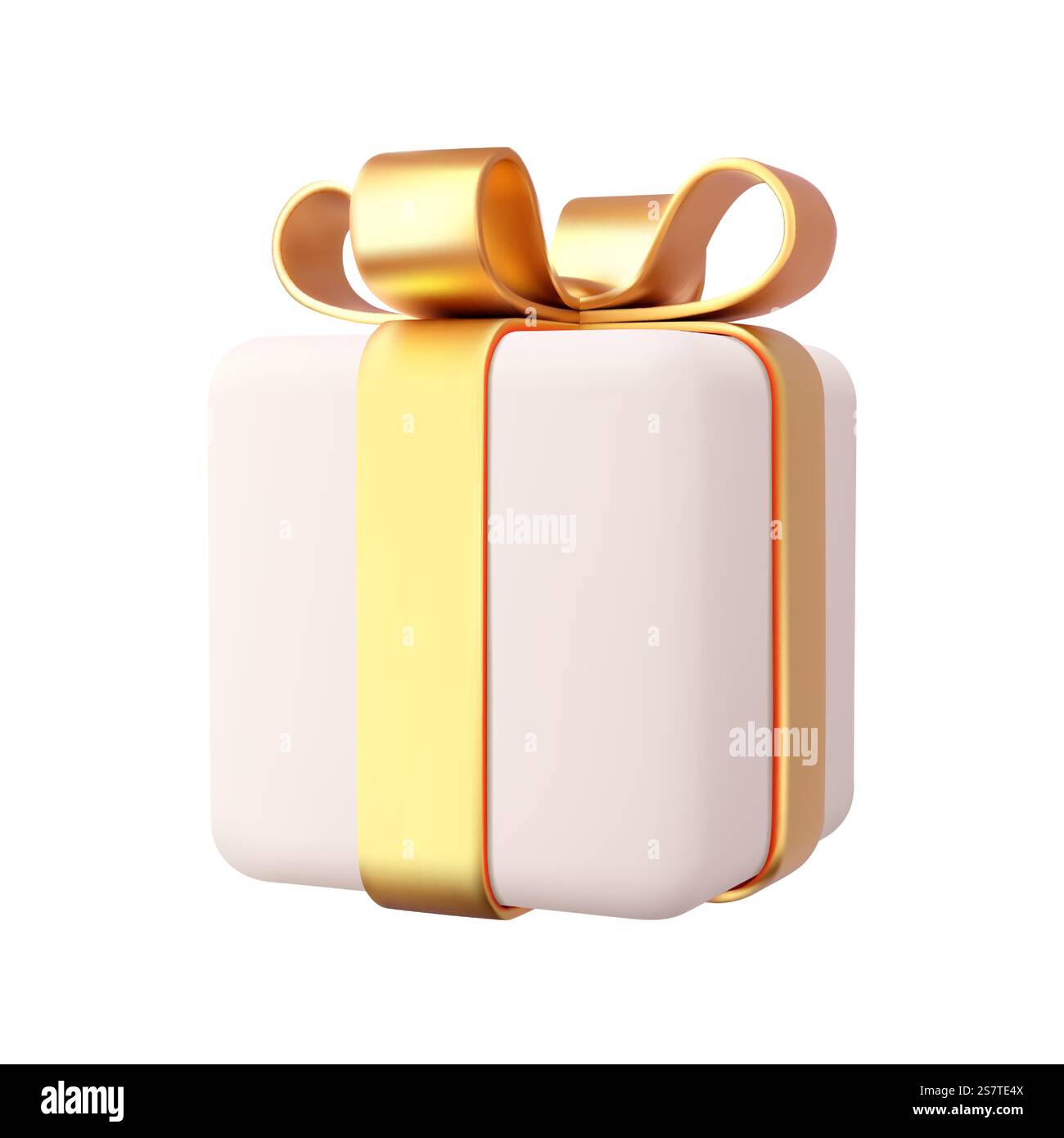 3d render gifts box isolated on white background. Holiday decoration ...