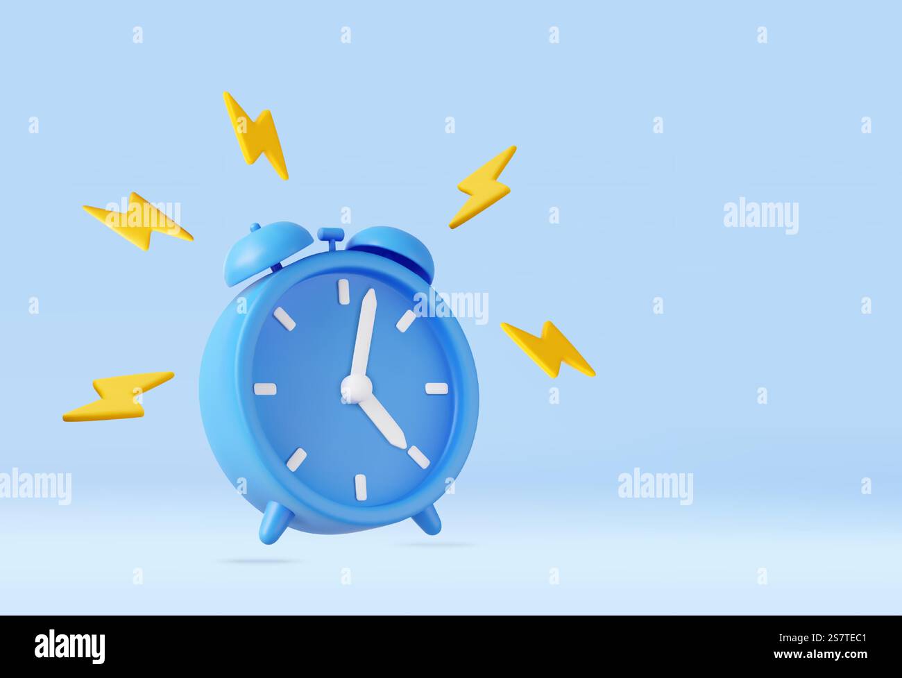 3d alarm clock. watch icon minimal design concept of sleeping timer. 3d ...
