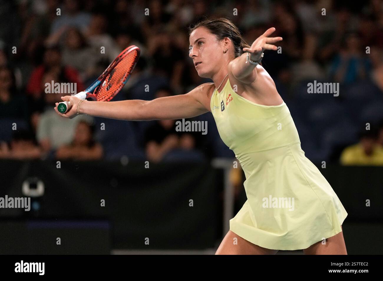 Emma Navarro of the U.S. reacts during her fourth round match against ...