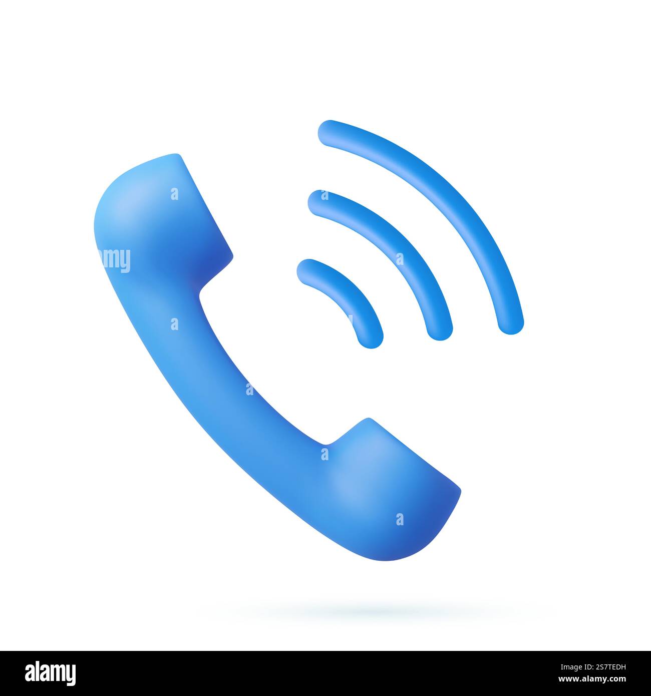 3d realistic phone handset ringing support Stock Vector Images - Alamy