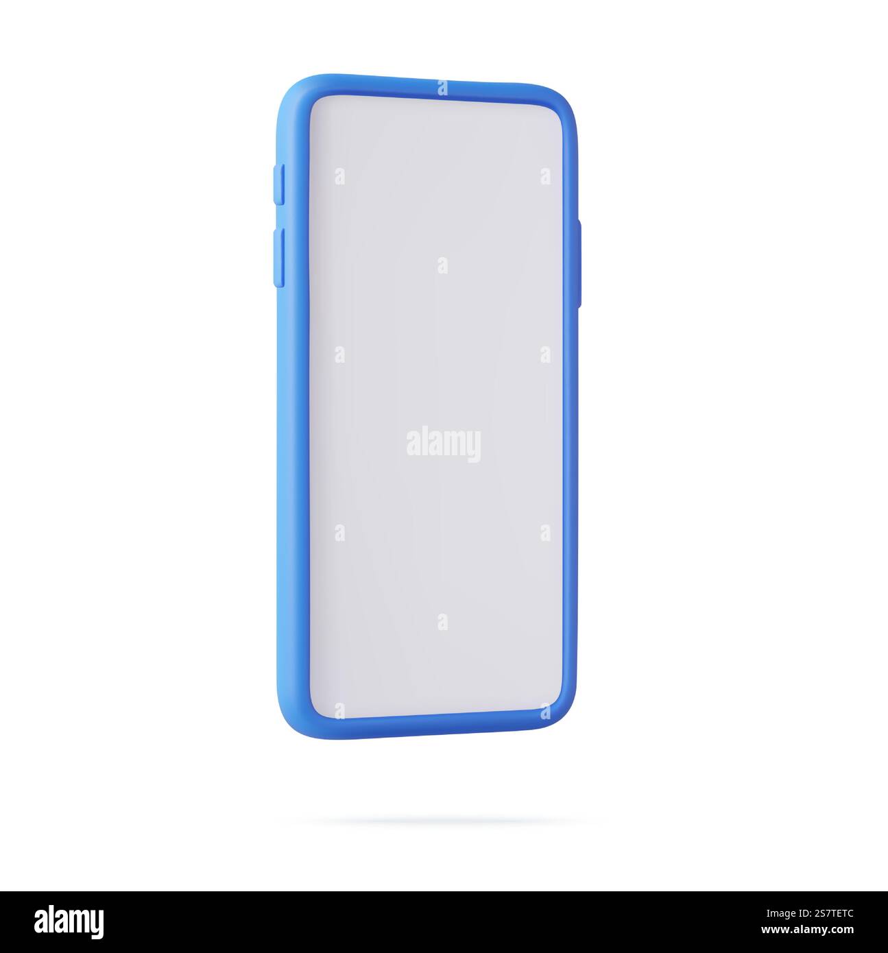 3D Render Smartphone mockup with blank white screen on a white ...