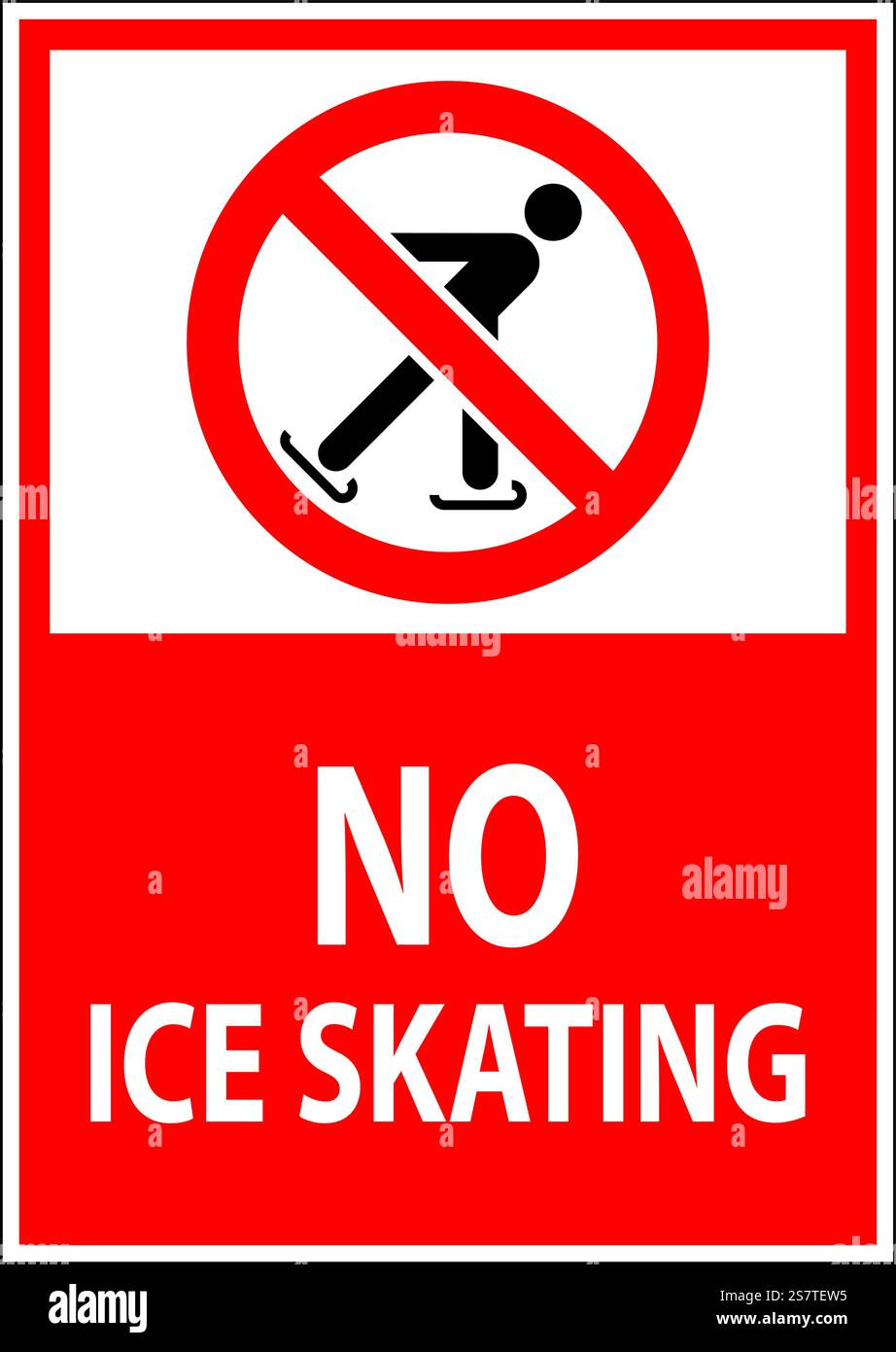 No Ice skating Sign Stock Vector Image & Art - Alamy