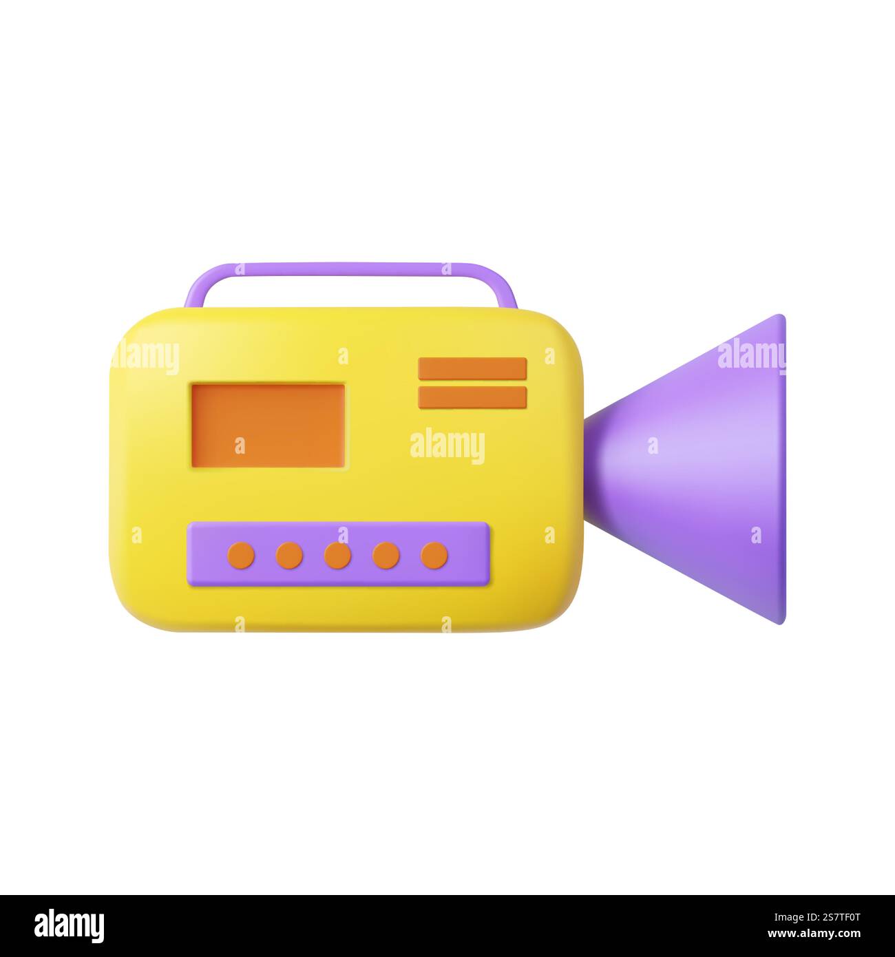 3d movie cinema camera icon. for website and app icon. 3d rendering ...