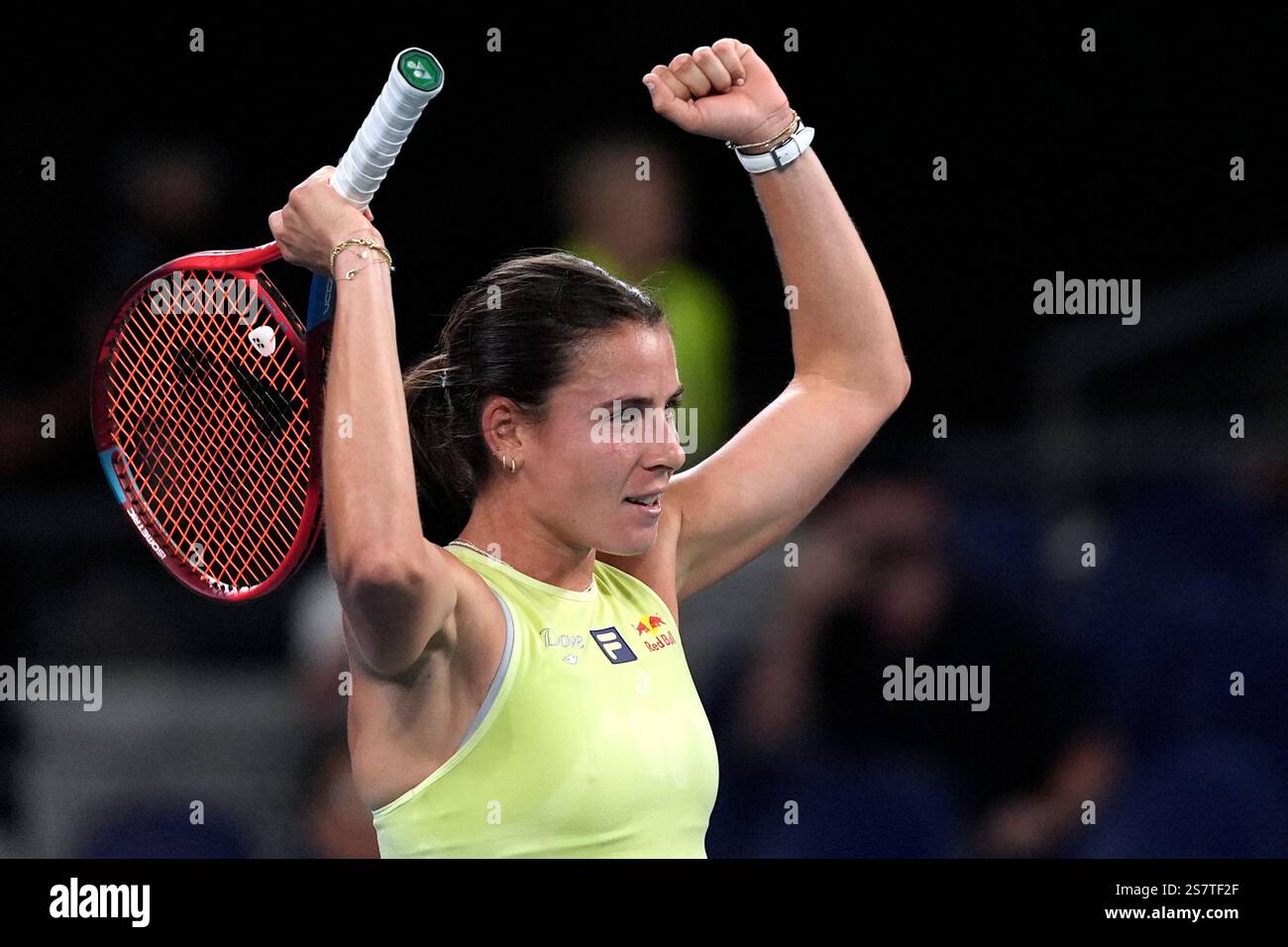 Emma Navarro of the U.S. celebrates after defeating Daria Kasatkina of ...