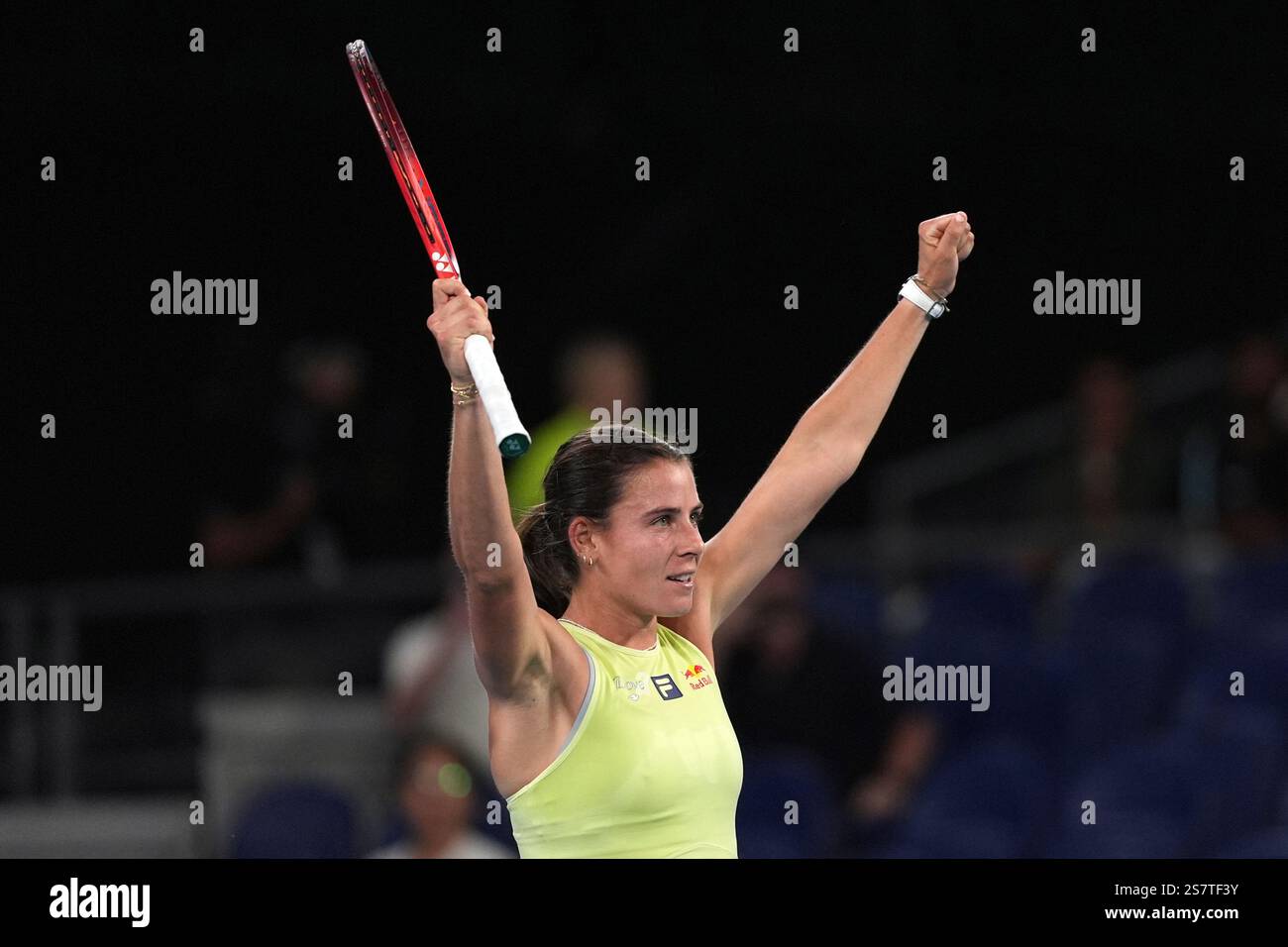 Emma Navarro of the U.S. celebrates after defeating Daria Kasatkina of ...