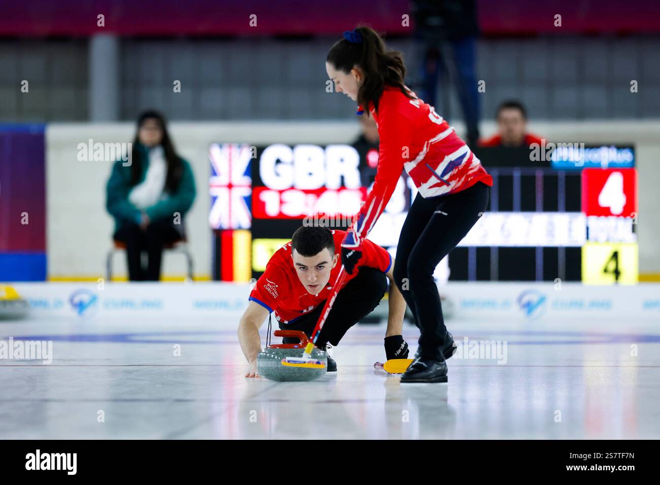 (L to R) Orrin Carson, Robyn Munro (GBR), JANUARY 14, 2025 - Curling ...