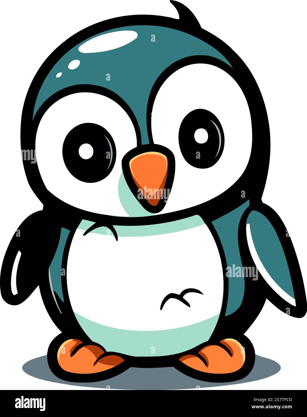 Penguin character cartoon isolated on a white background vector ...