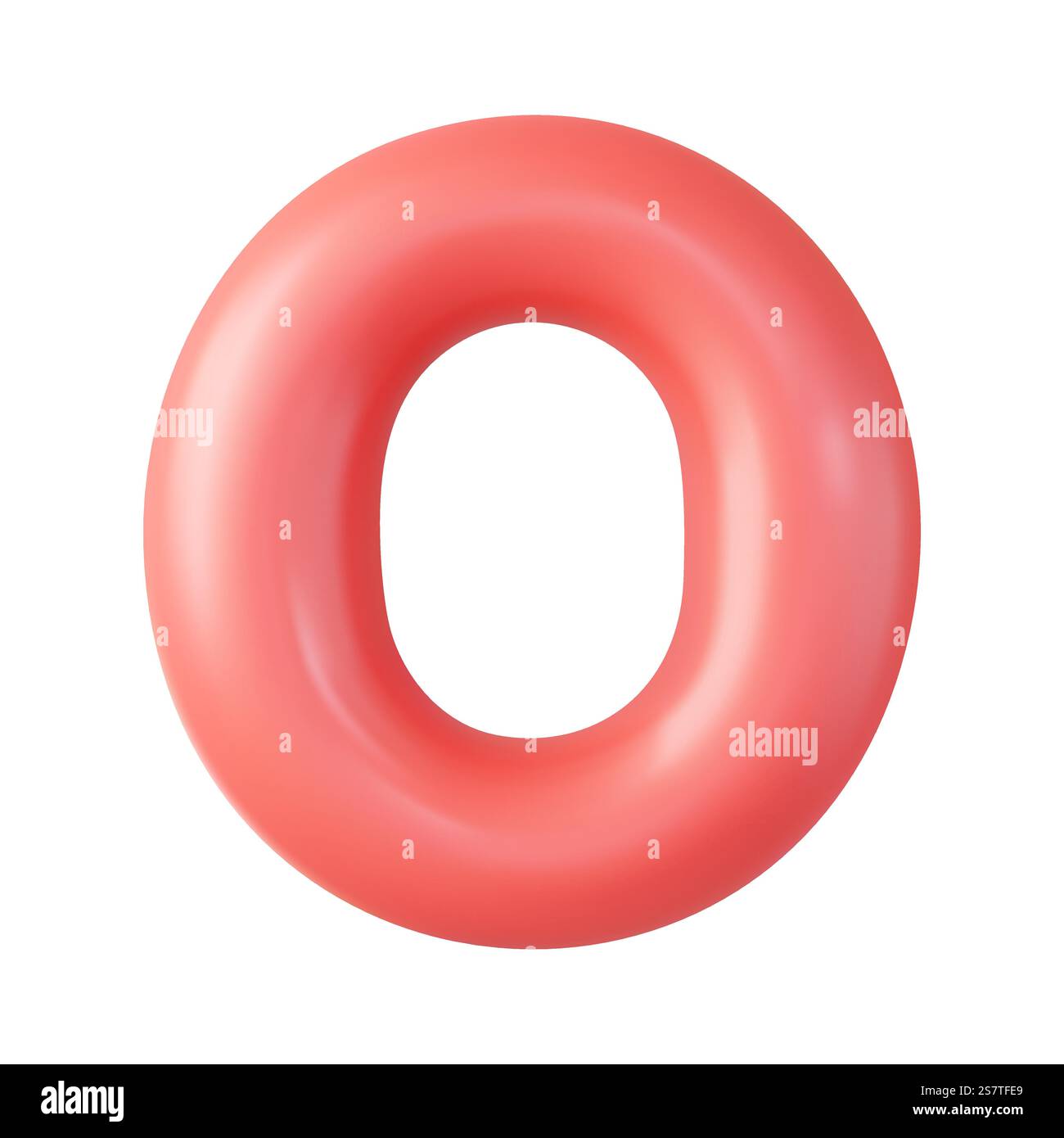 3d letter O uppercase, Realistic 3d design in cartoon balloon style ...