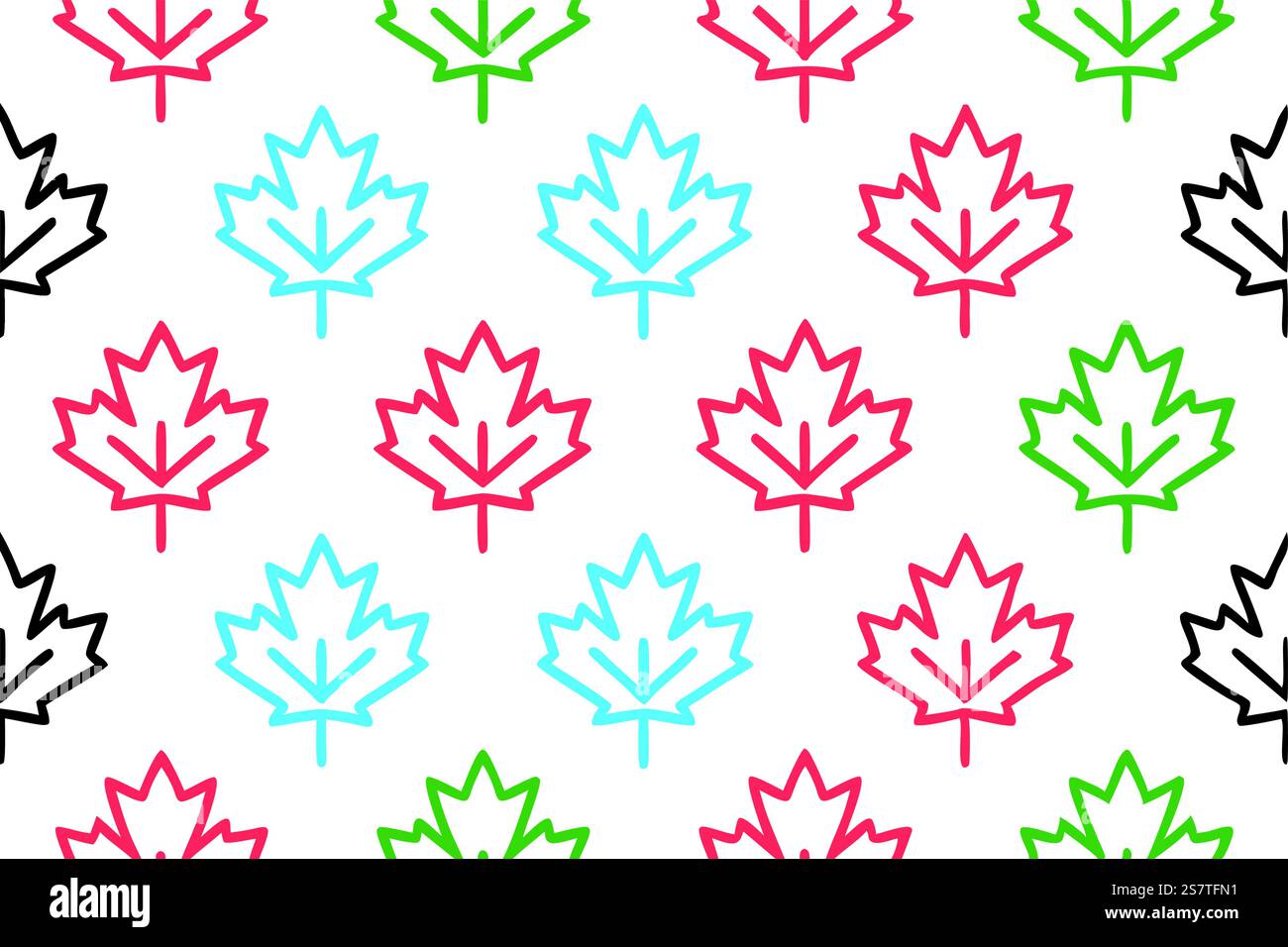 Seamless black and white maple leaf pattern ideal for Canadian themes ...
