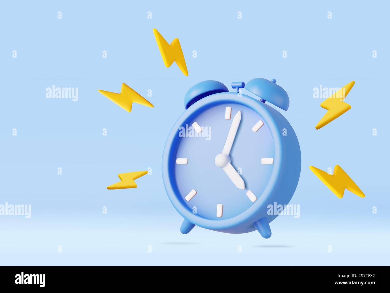 3d alarm clock. watch icon minimal design concept of sleeping timer. 3d ...