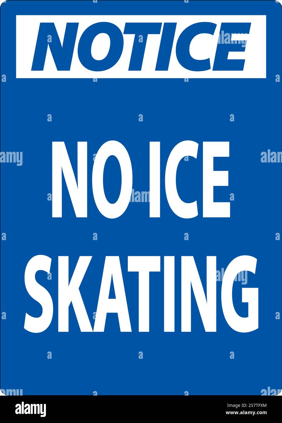 Notice Sign No Ice Skating Stock Vector Image & Art - Alamy