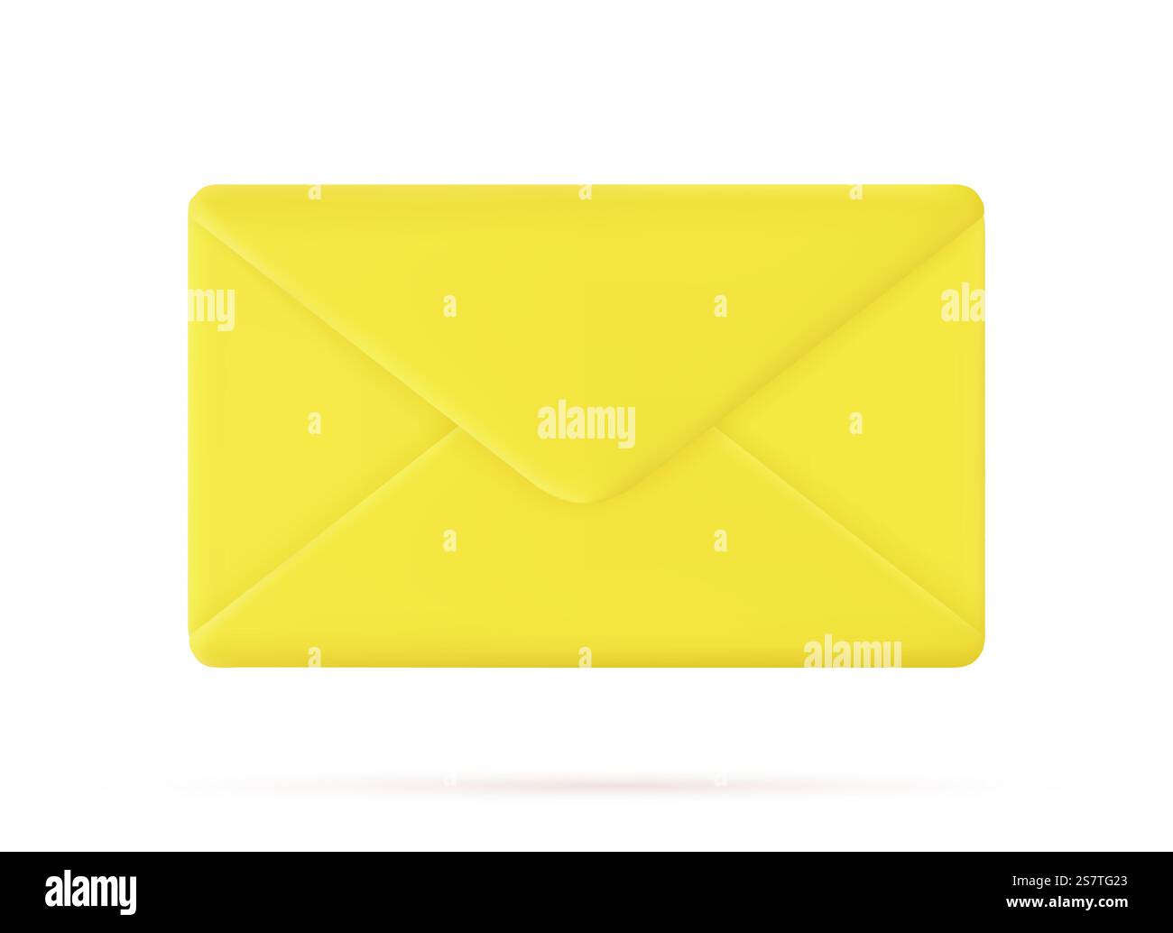 3d Render closed mail envelope icon isolated on white background. new ...