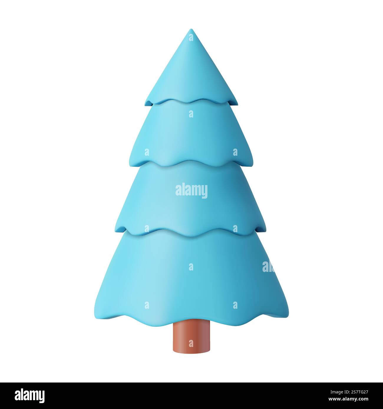 3d of Christmas trees Isolated on white background. 3d rendering ...