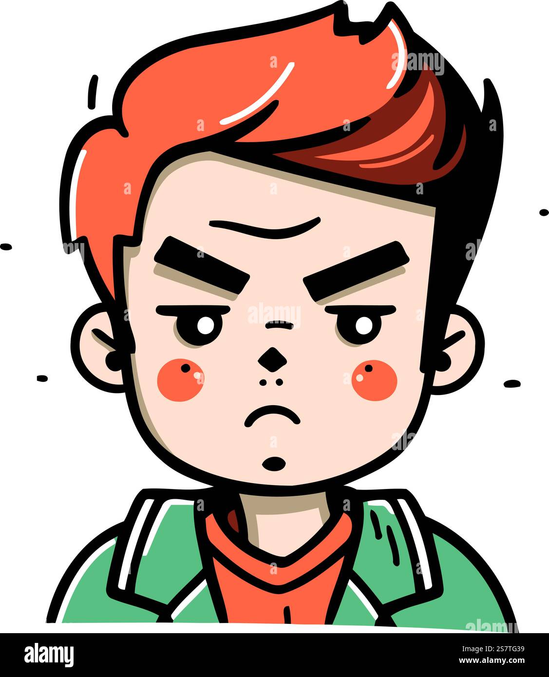 Angry man cartoon character. Vector illustration in a flat style Stock ...