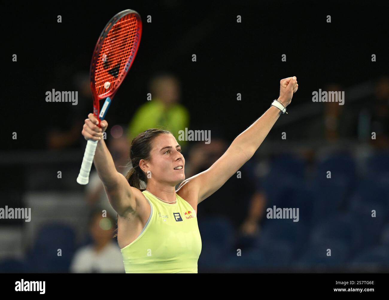 Melbourne, Australia. 20th Jan, 2025. Emma Navarro of USA celebrates ...