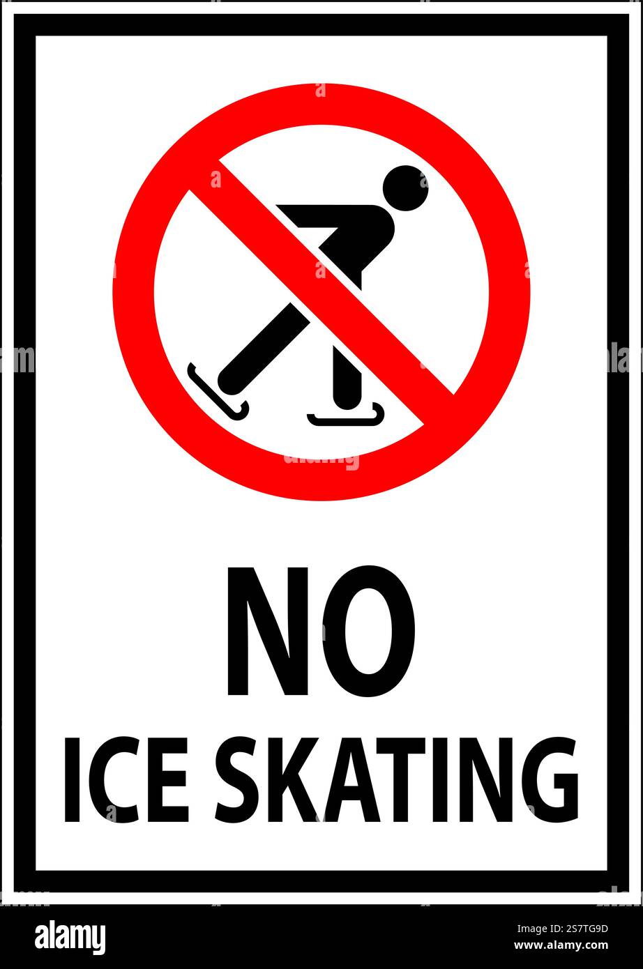 No Ice skating Sign Stock Vector Image & Art - Alamy