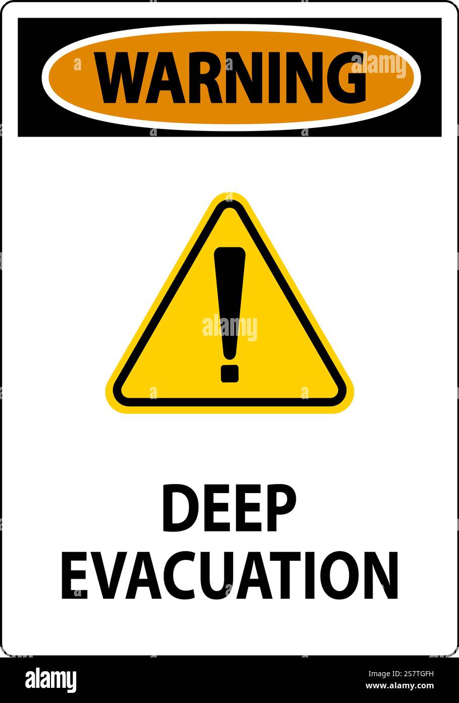 Warning Sign Deep Evacuation Stock Vector Image & Art - Alamy
