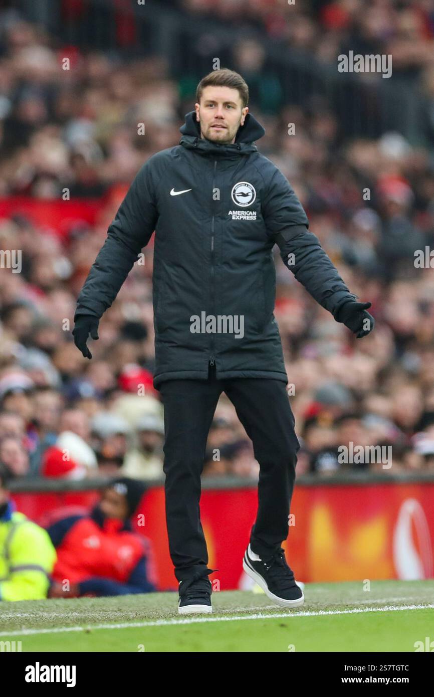 Brighton & Hove Albion Manager Fabian Hurzeler during the Manchester ...