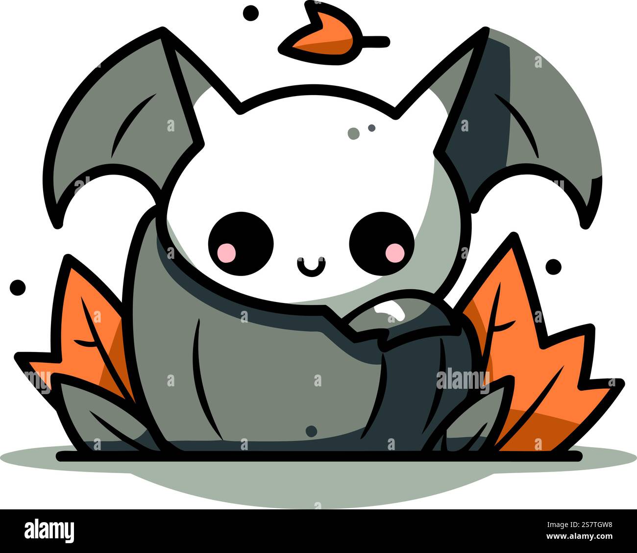 Cute bat character design. Halloween vector illustration. Cartoon style ...