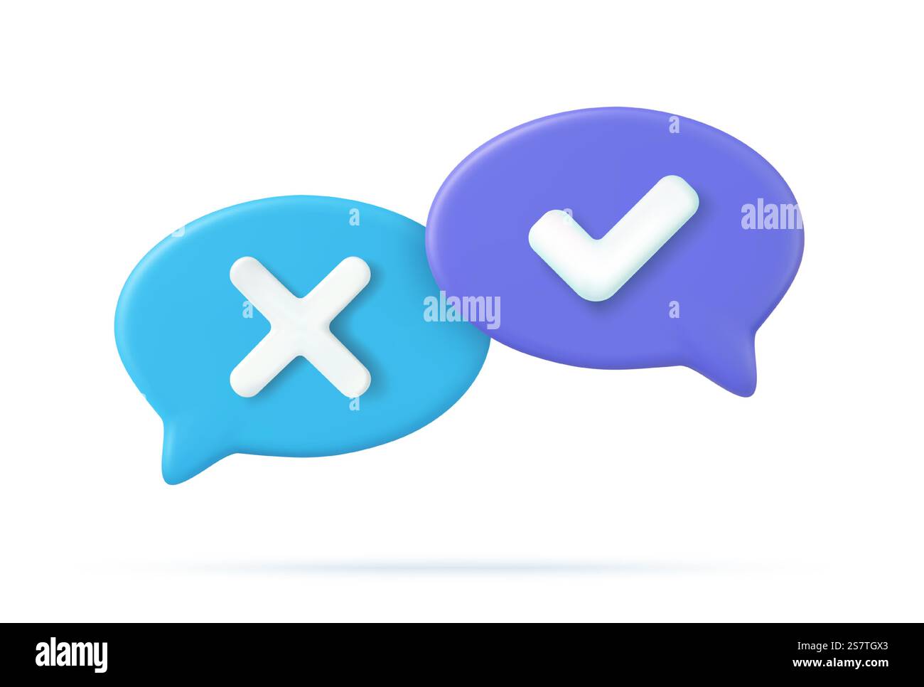 tick check mark and cross mark symbols icon element, Simple ok yes no graphic design, right ...