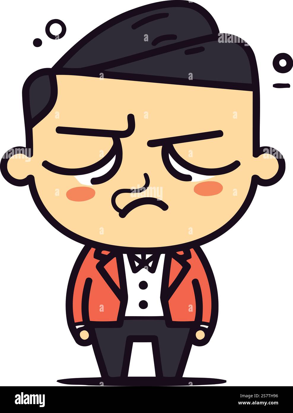 Sad Businessman Cartoon Character Vector Illustration. Businessman ...