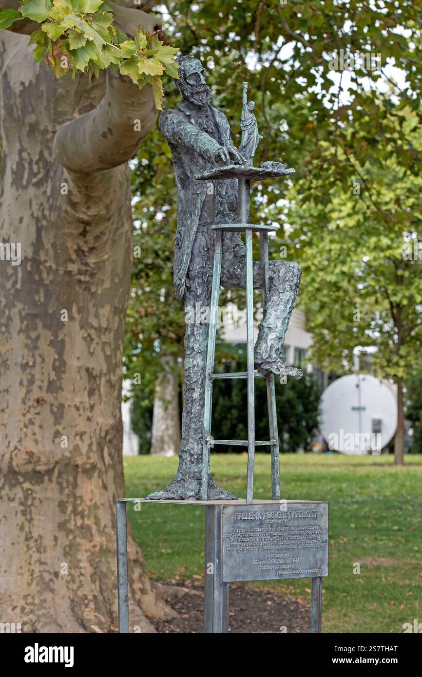 Bronze statue of the french sculptor Frederic Auguste Bartholdi (1834 ...