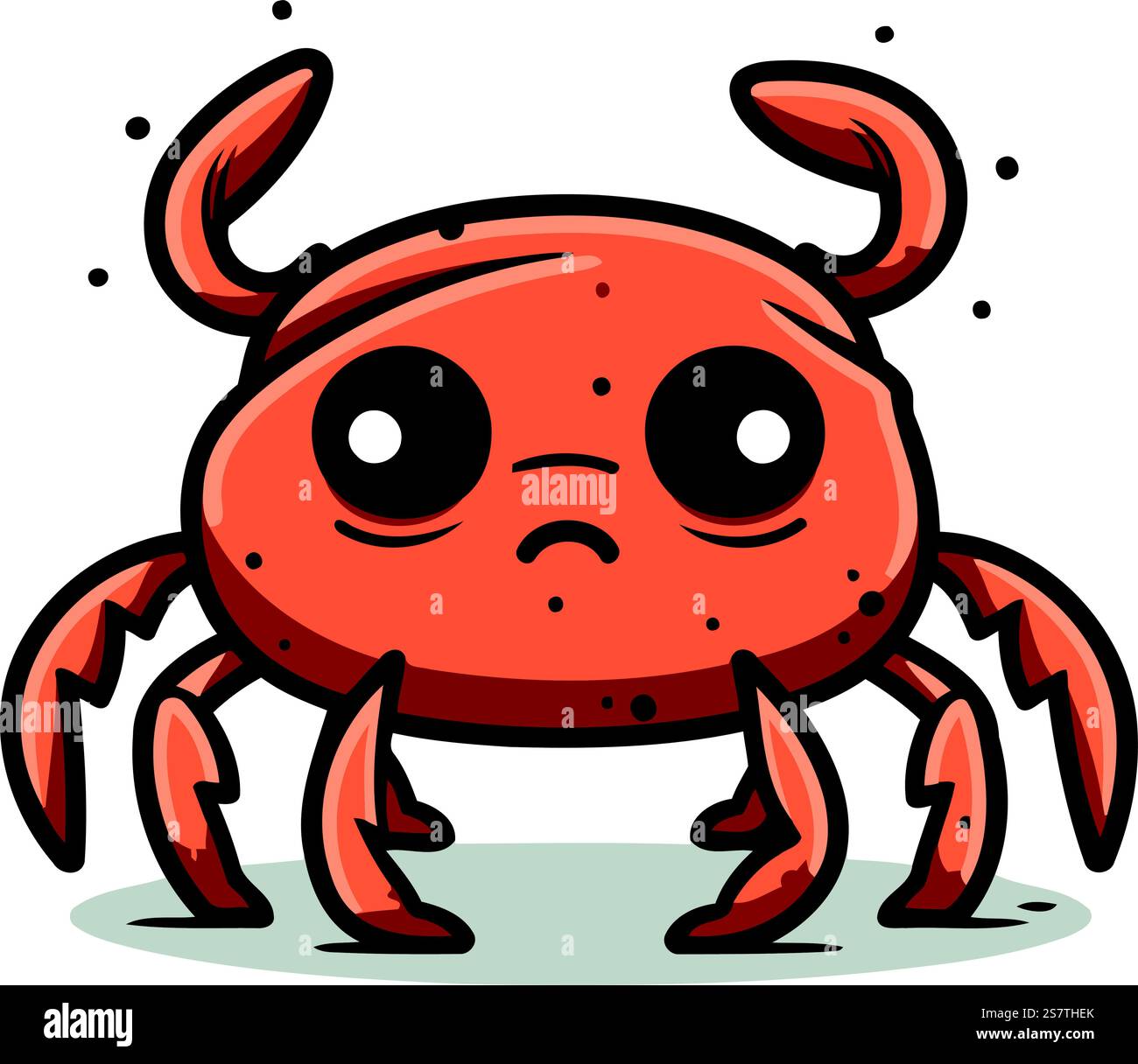 Crab cartoon character. Cute vector illustration of a crab Stock Vector ...