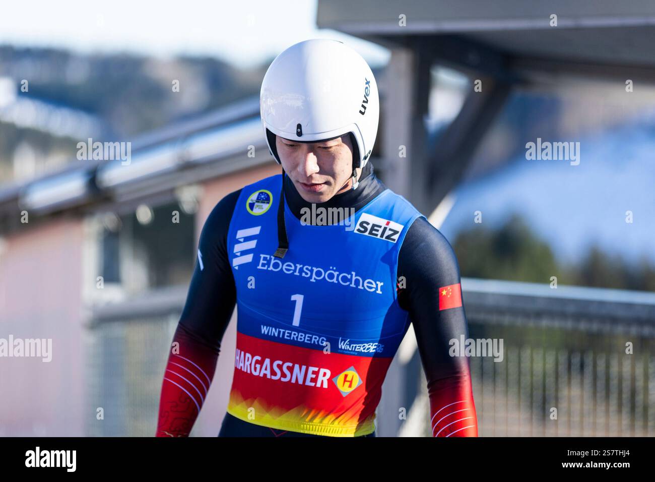 Shuo Hou (CHN), Ebersp?cher FIL Rodel Weltcup, 2. Lauf Doppelsitzer ...