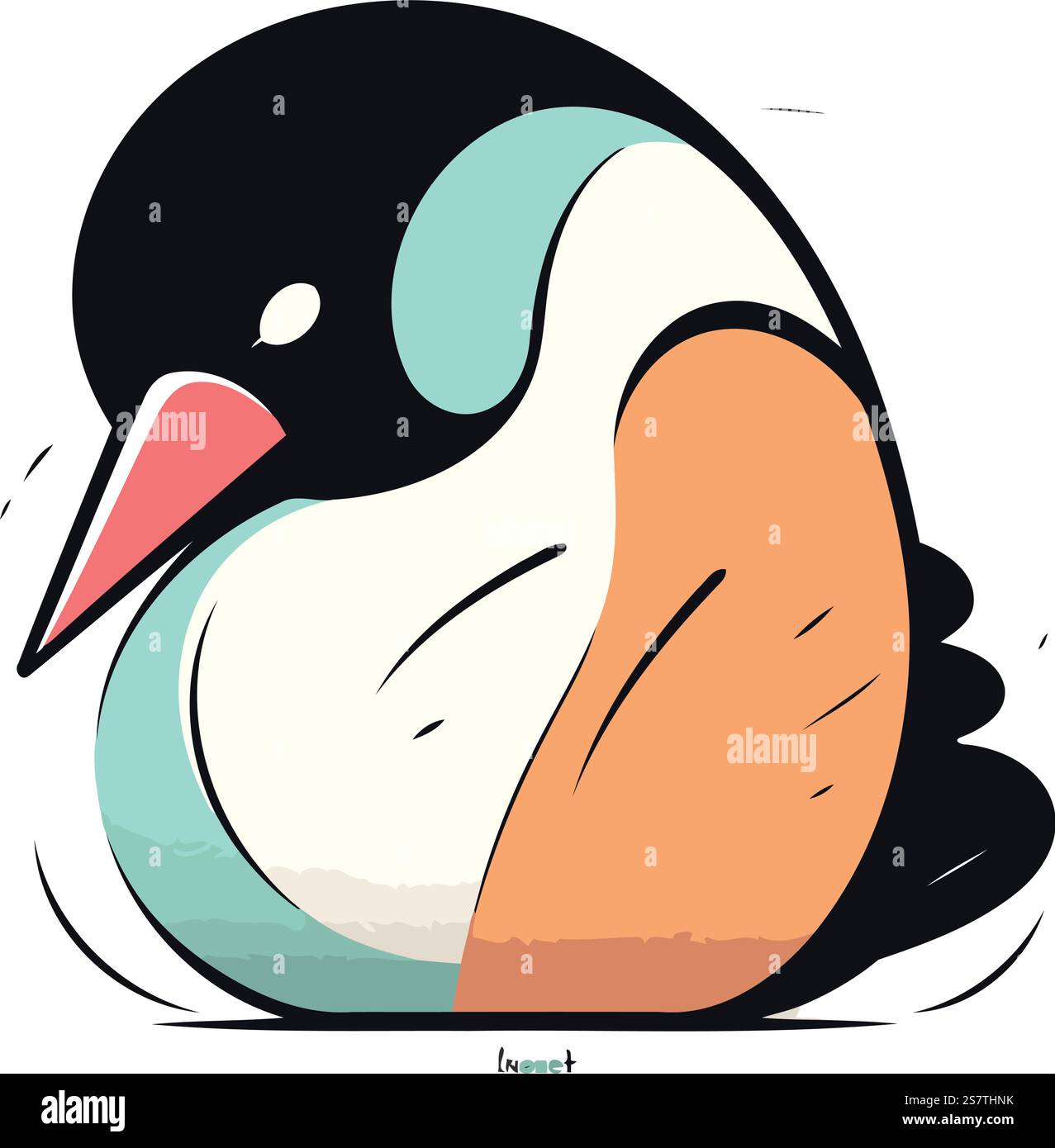 Penguin vector illustration. Cute cartoon penguin icon Stock Vector ...