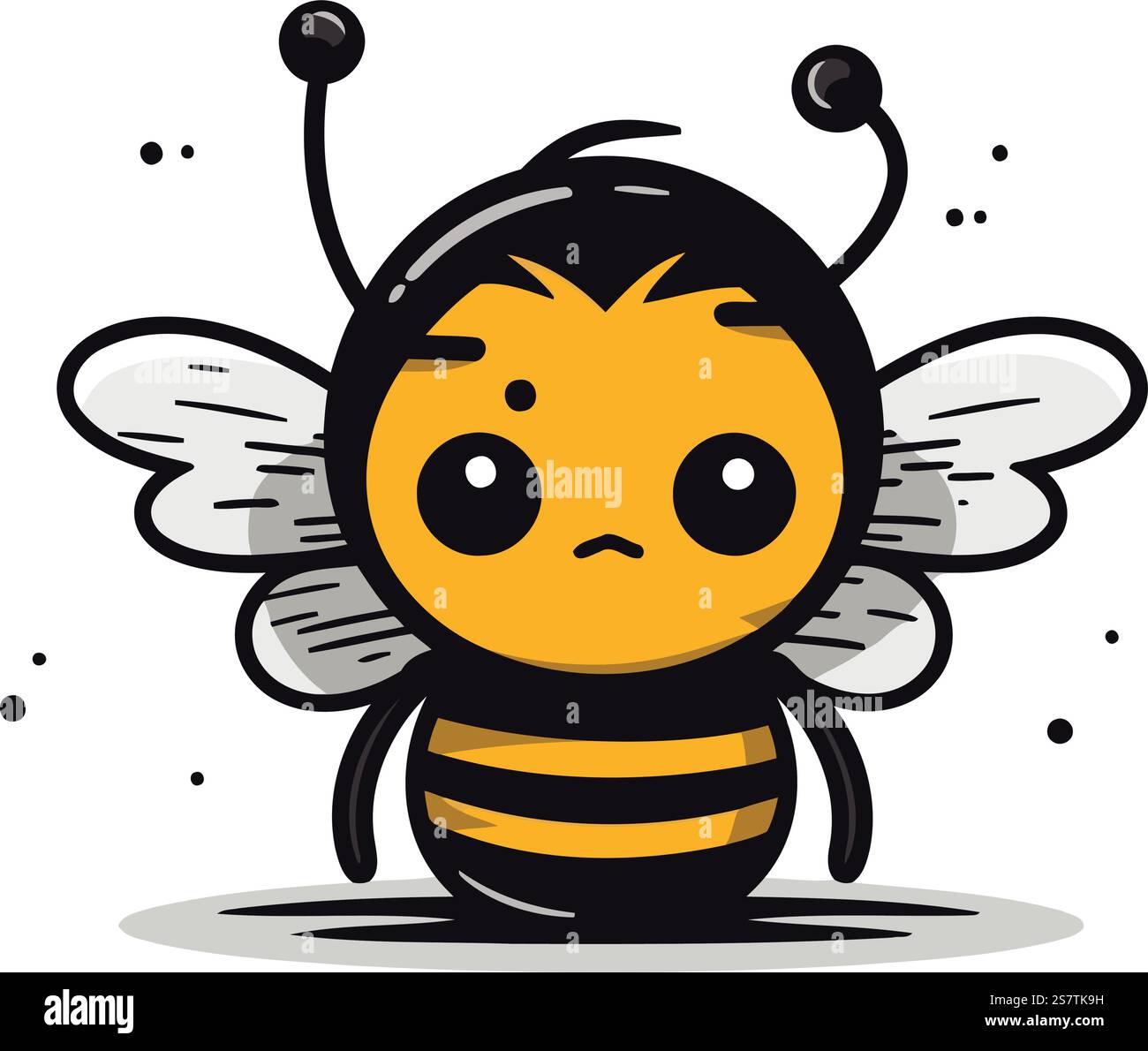 Cute cartoon bee. Vector illustration isolated on a white background ...