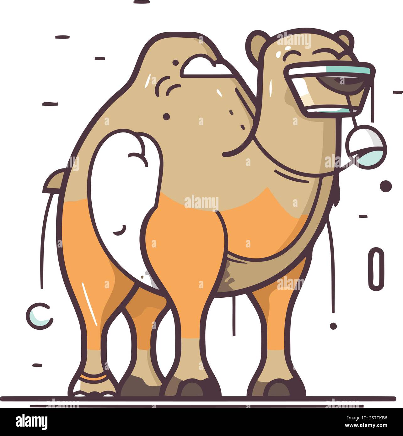 Camel vector illustration. Cute camel character in flat style Stock ...