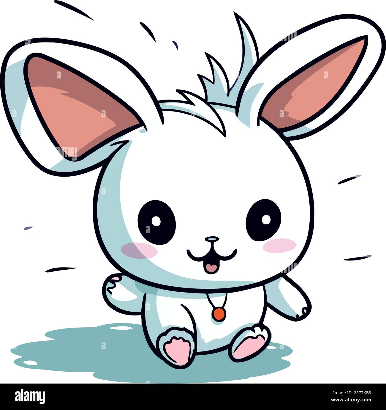 Cute little bunny cartoon. Vector illustration of cute little bunny ...