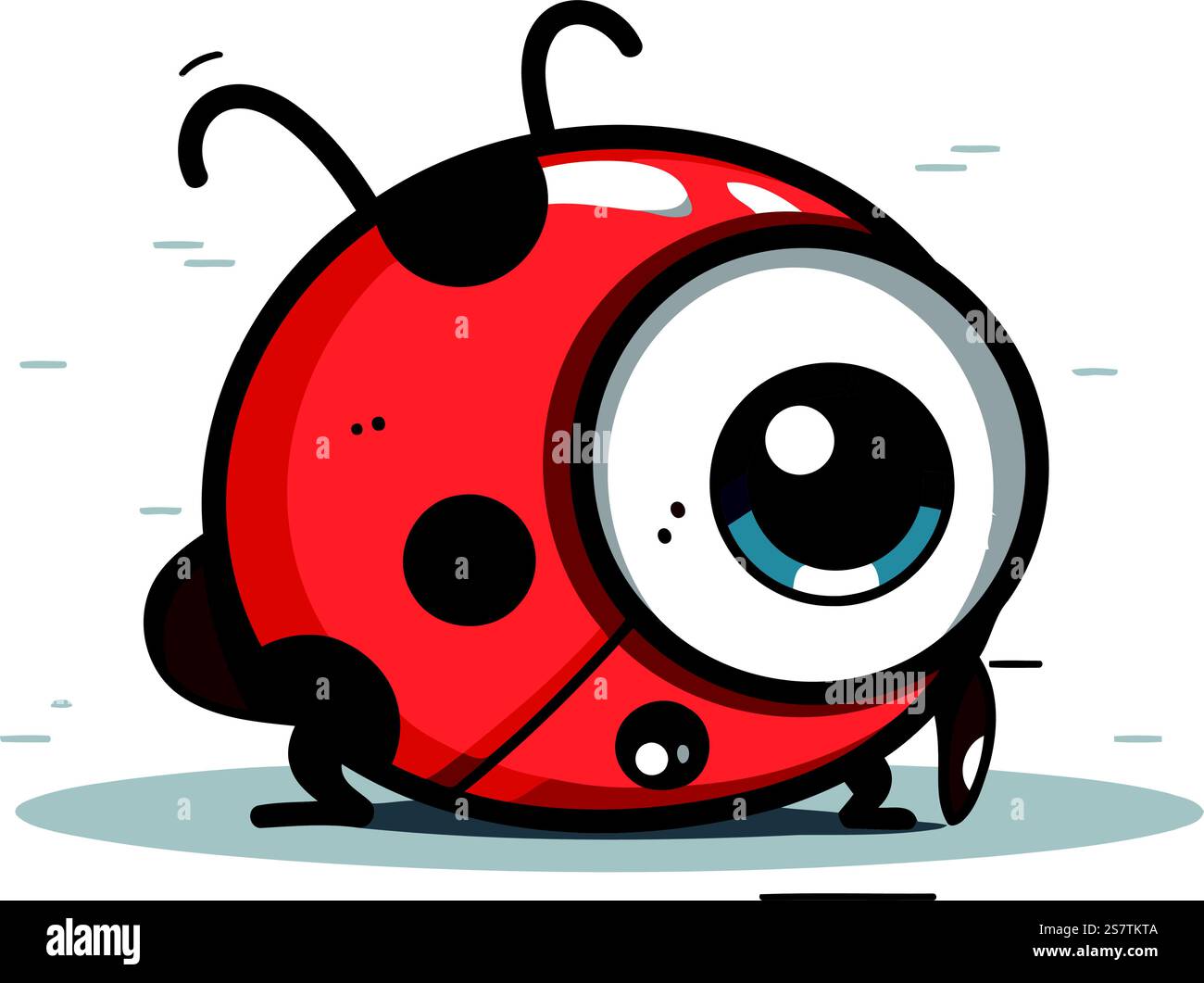 Cute Ladybug Cartoon Mascot Character Vector Illustration Stock Vector ...