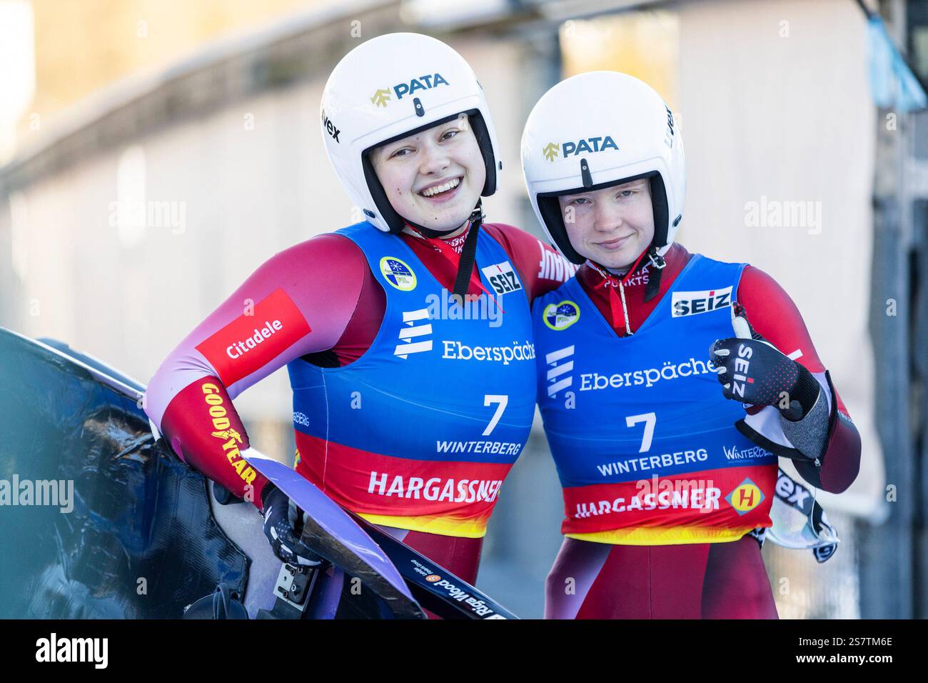 Winterberg, Deutschland. 18th Jan, 2025. Marta Robezniece und Kitija ...