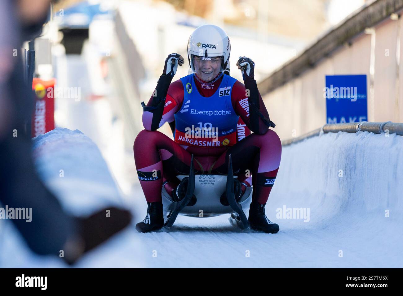 Winterberg, Deutschland. 18th Jan, 2025. Anda Upite und Zane Kaluma ...