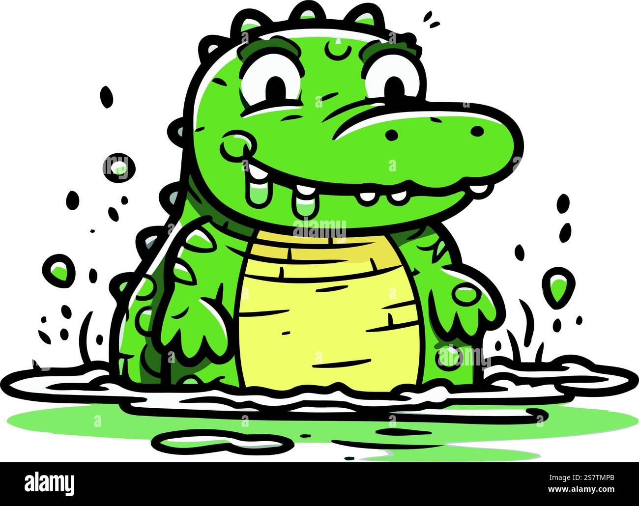 Crocodile vector illustration. Cute crocodile cartoon Stock Vector ...