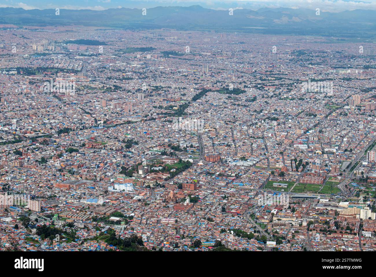 Aerial View of an Expansive Urban Cityscape, Bogota Stock Photo - Alamy