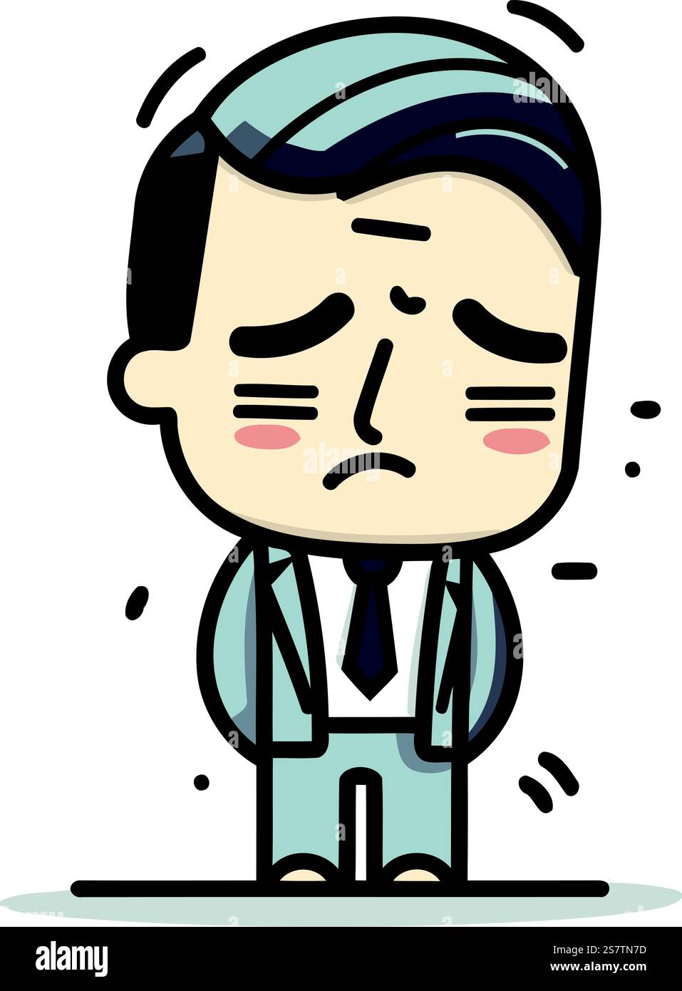 Businessman feeling sad Cartoon Vector Illustration Stock Vector Image ...