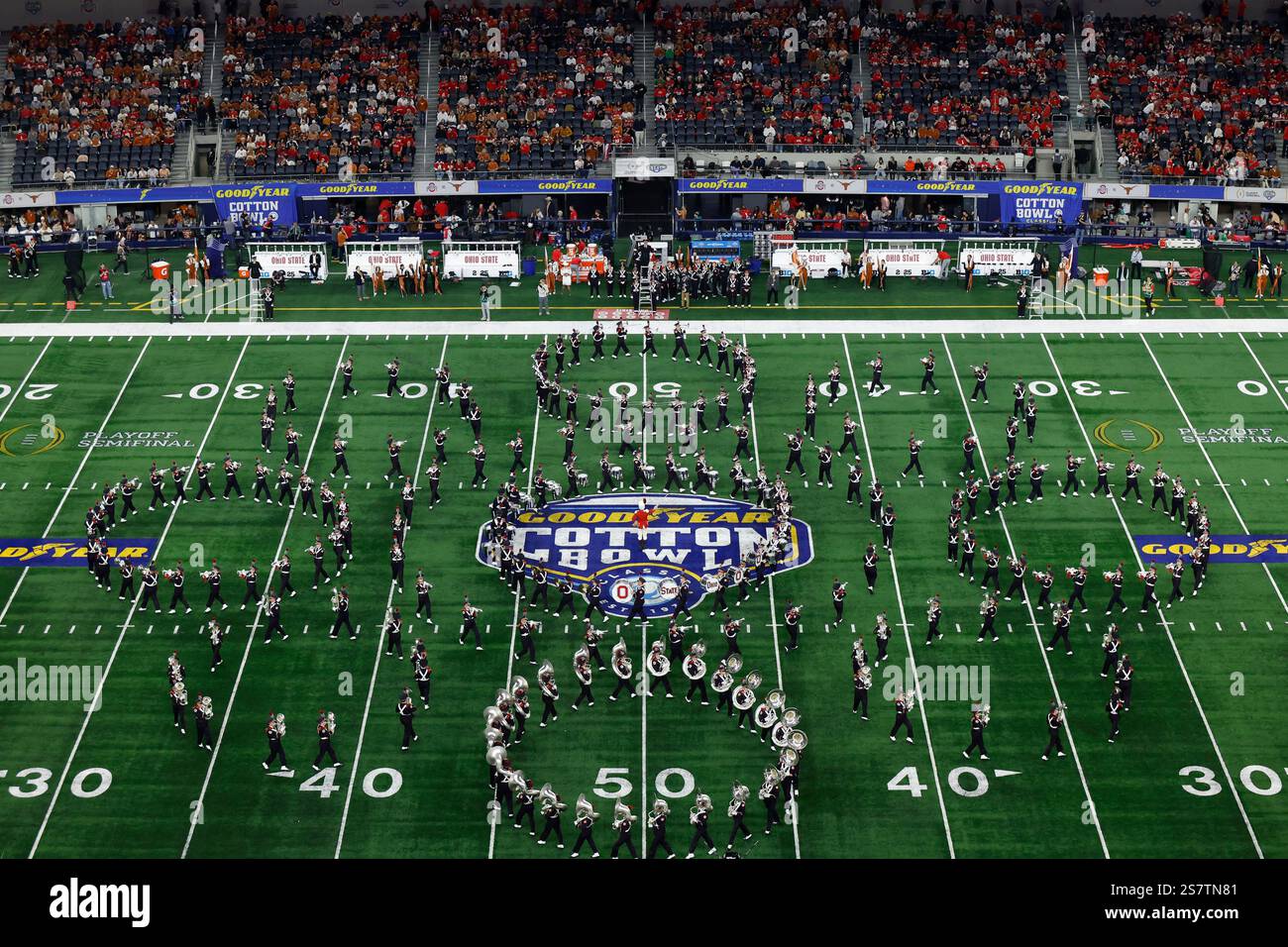 The Ohio State University marching band performs during a halftime ...