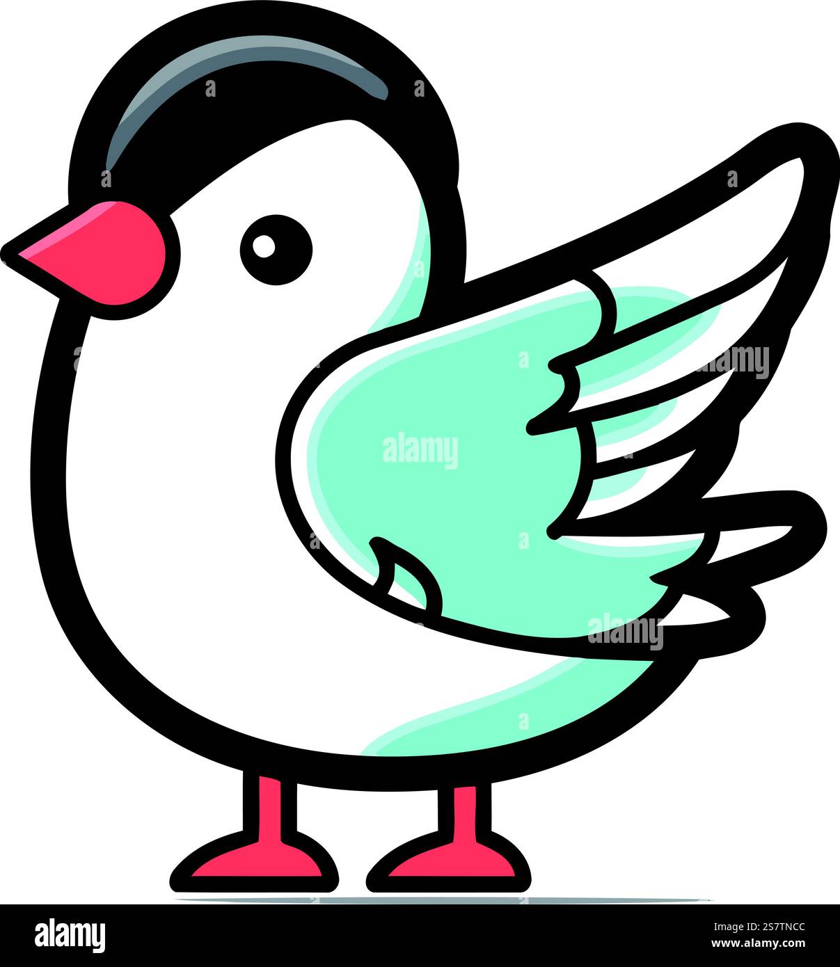 Pigeon Bird Cartoon Character Mascot Flat Vector Illustration Stock ...