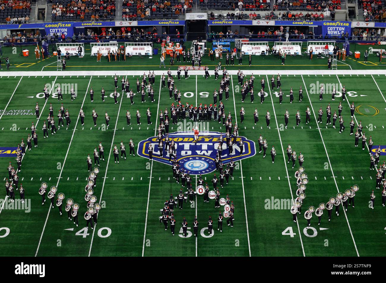 The Ohio State University marching band performs during a halftime ...