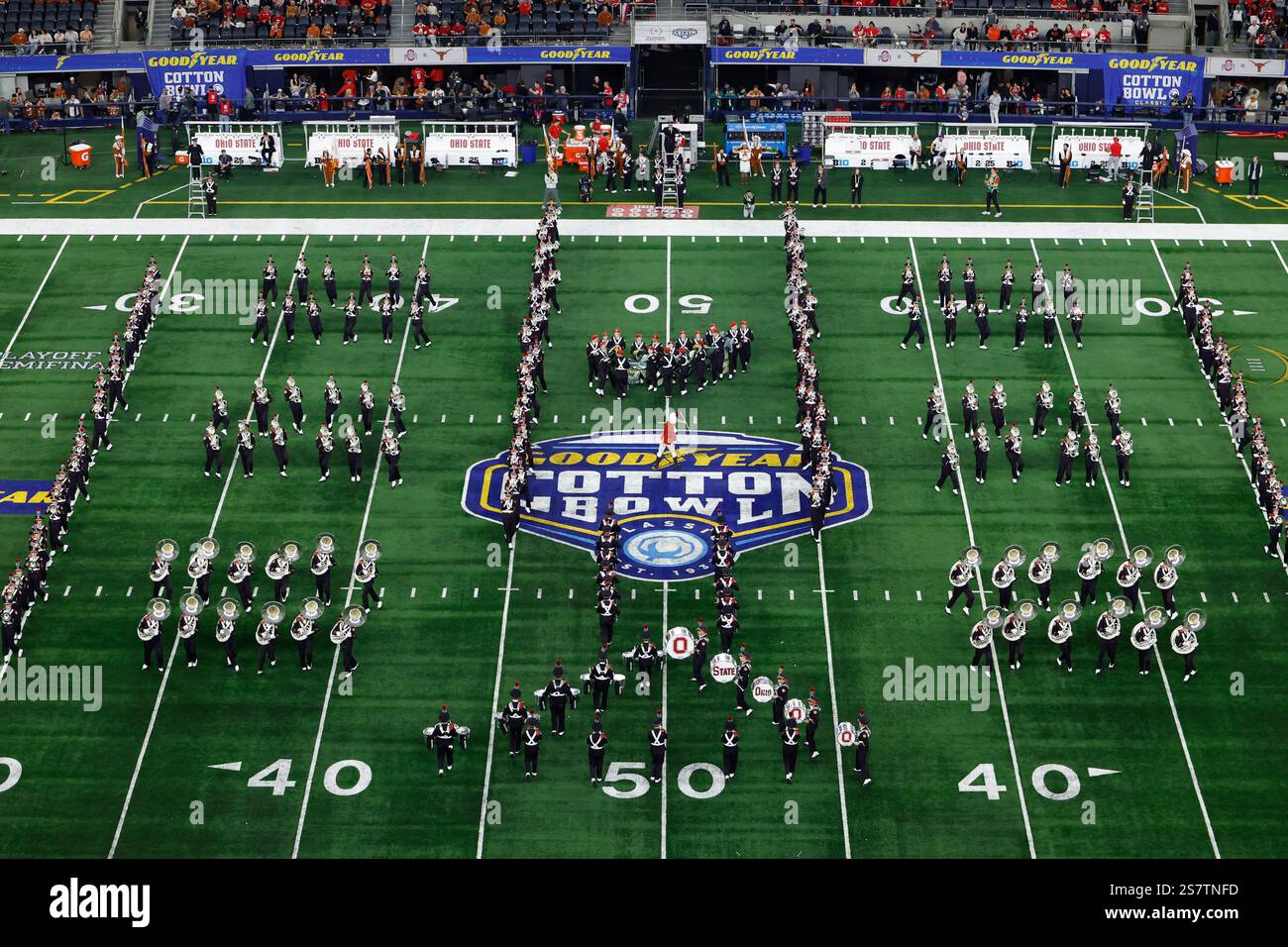 The Ohio State University marching band performs during a halftime ...