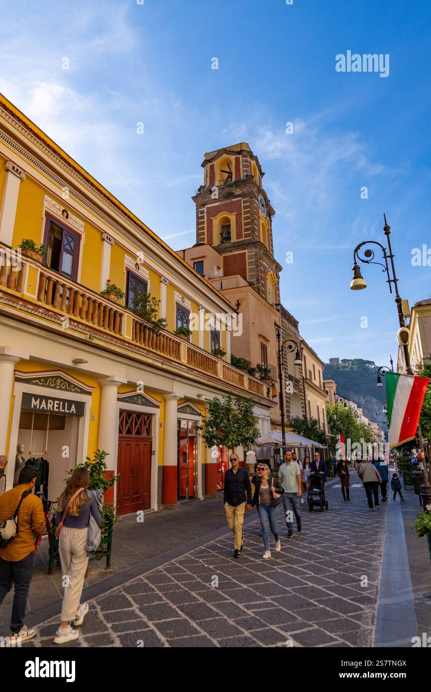 People on the Corso Italia, a pedestrian street in the historic center ...