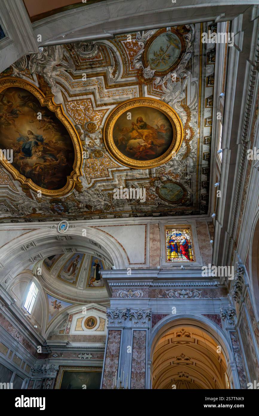 Paintings on the ceiling of the nave of the Cathedral of Saints Philip ...