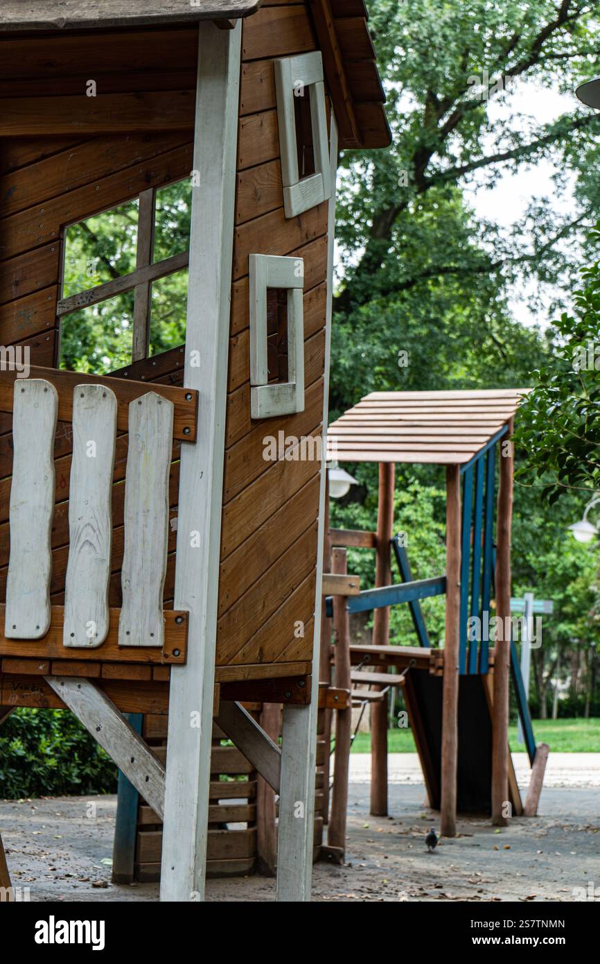 Kids playground in Vake park Stock Photo - Alamy