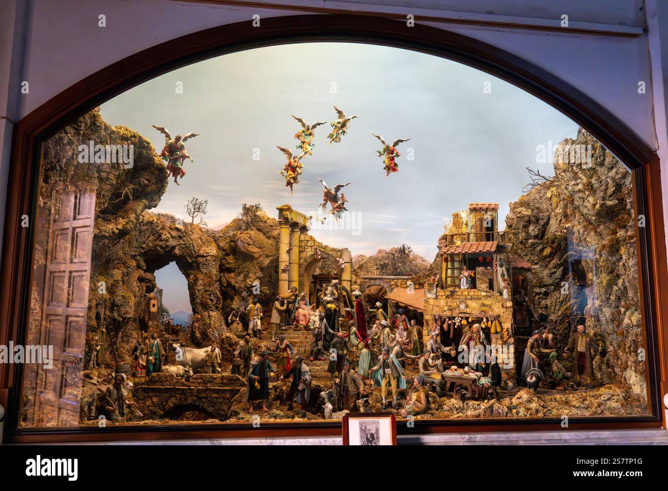 A presepe or Neapolitan creche or nativity scene in the Cathedral of ...